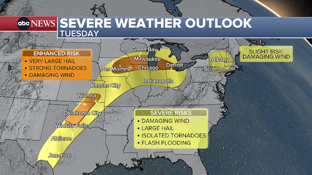 50 million people on alert for severe weather from Texas to Michigan ...