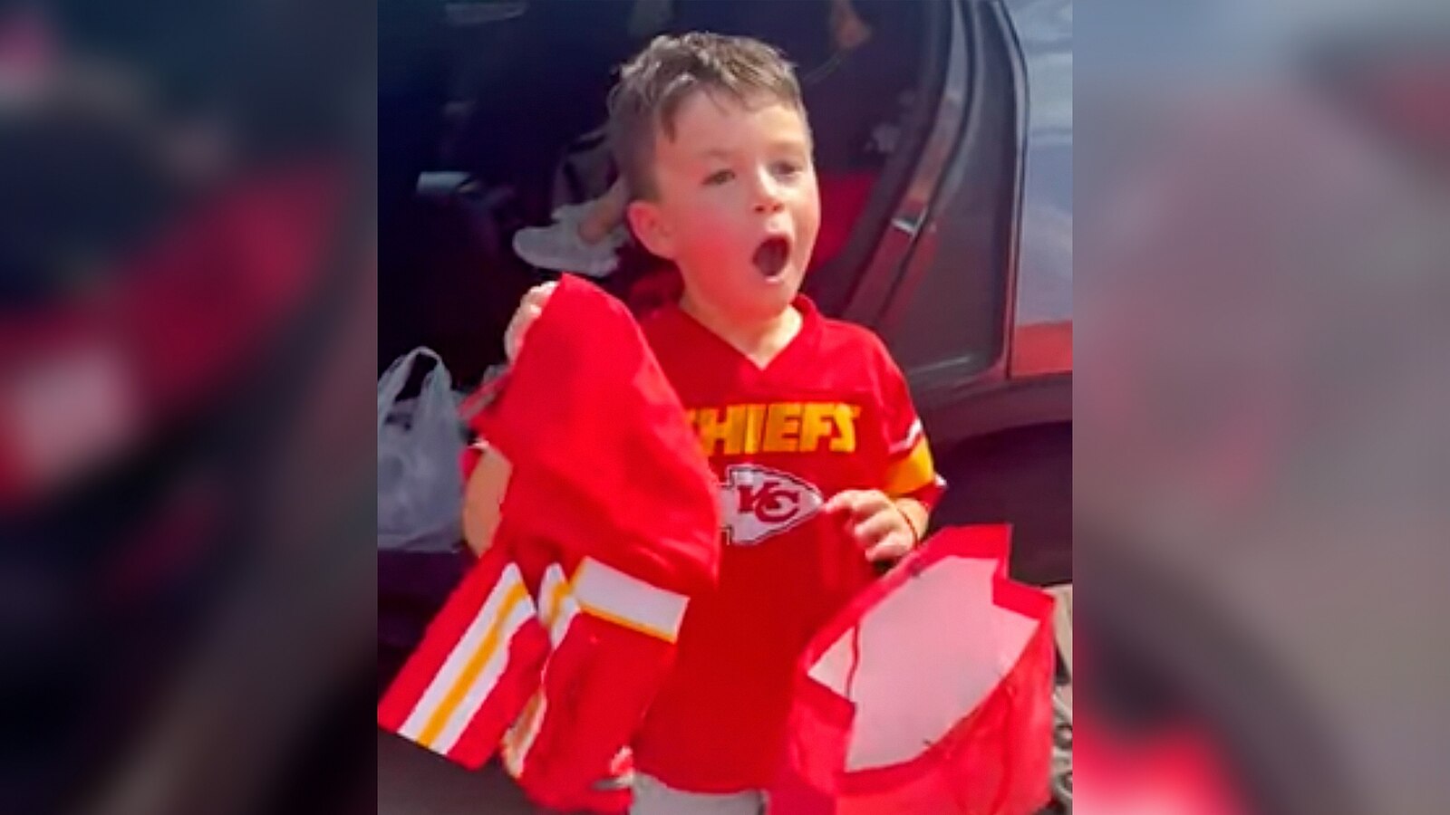 Young Kansas City Chiefs fan breaks into tears after receiving ticket ...