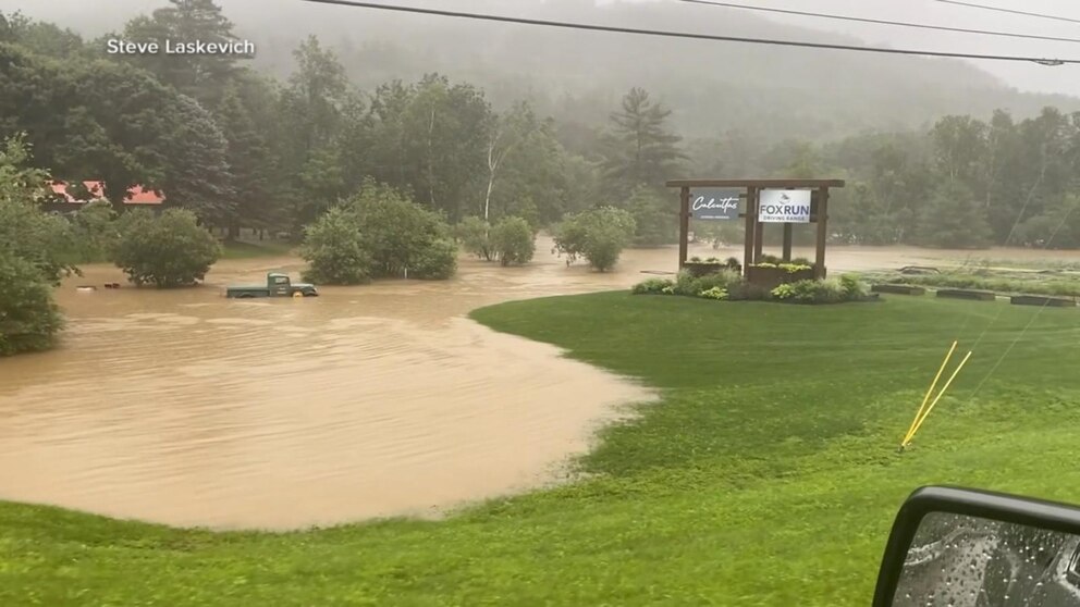 Video Floodwaters leave Vermont towns impassible - ABC News