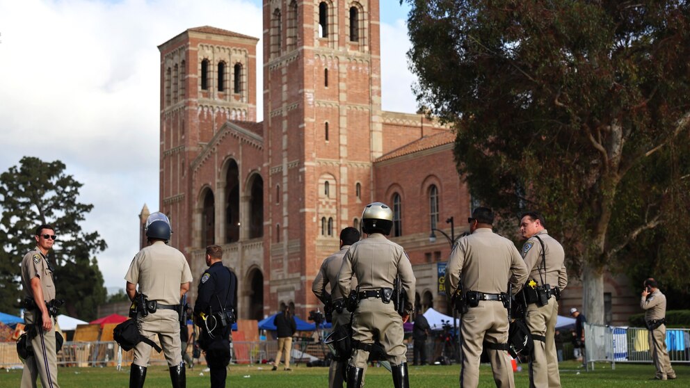 Violent College protests are unlawful gathering : declares UCLA police ...