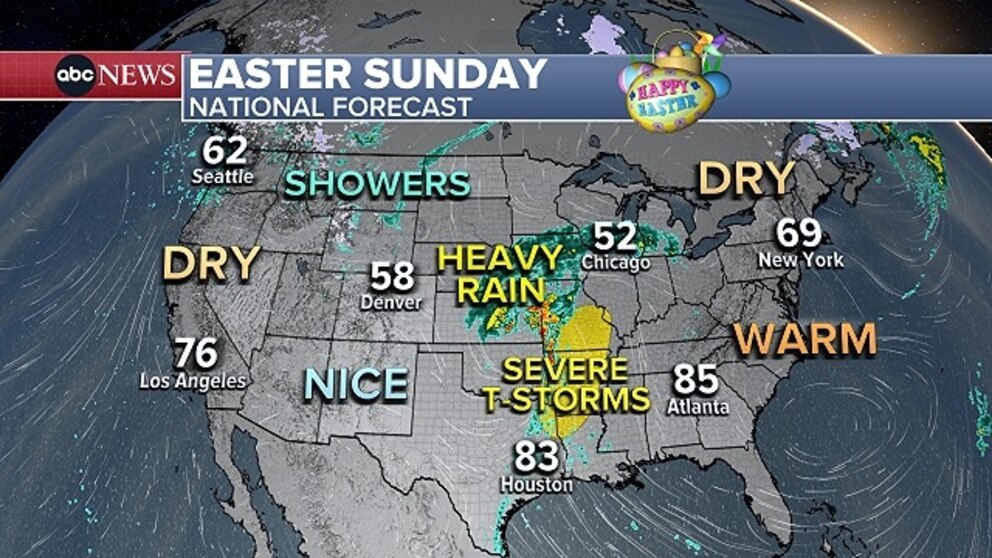 More than 30 million on alert for severe weather over Easter weekend ...