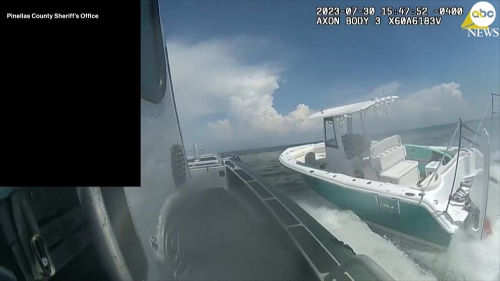 Video Deputy intercepts runaway boat - ABC News