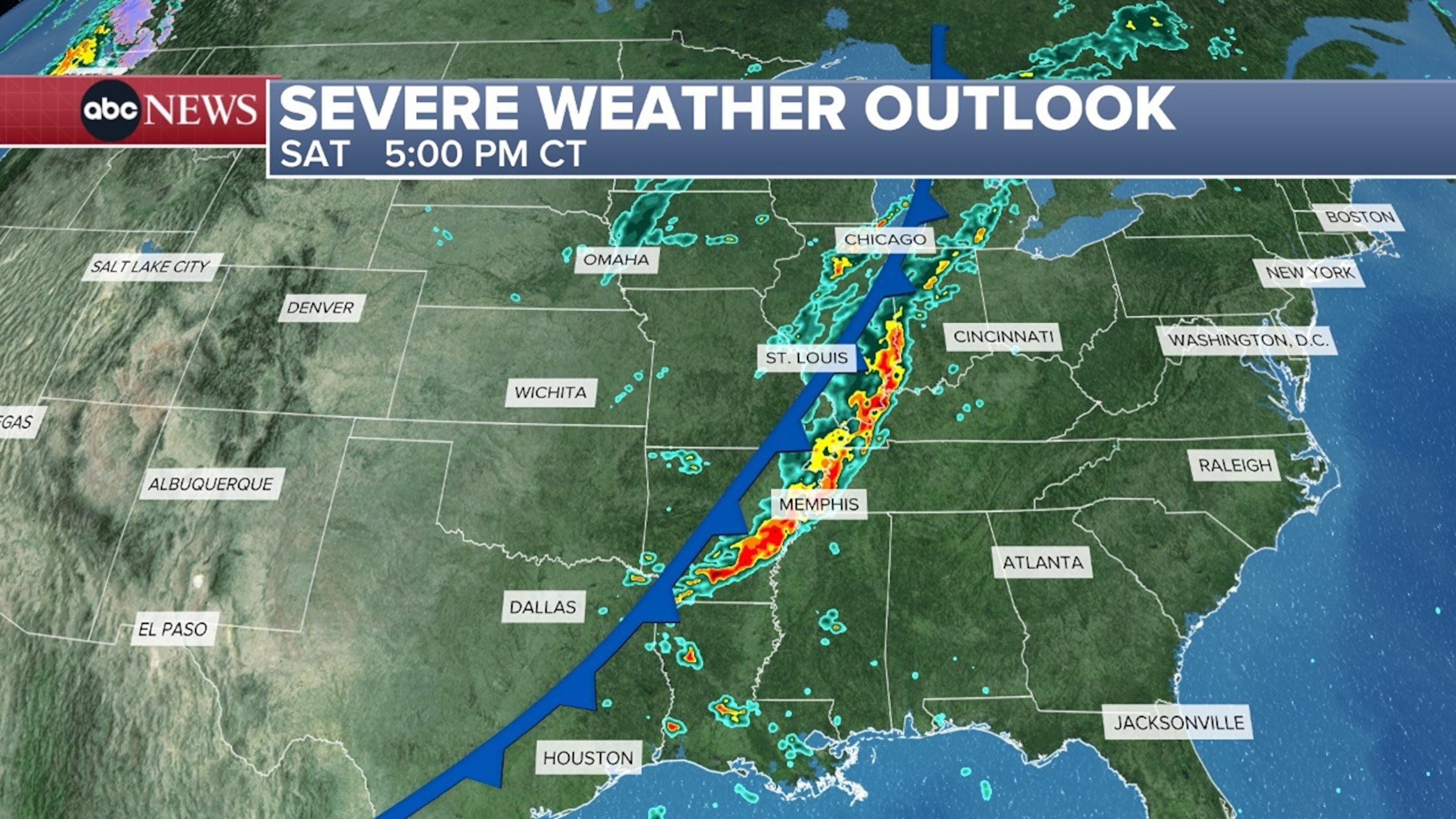 Severe storms producing tornadoes, hail possible this weekend from ...