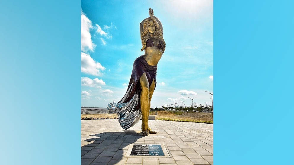Shakira’s hometown unveils towering statue of the singer - Good Morning ...