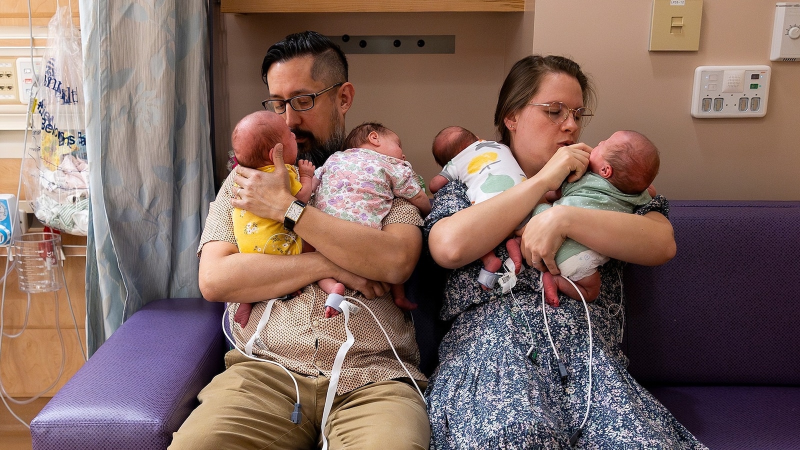 Parents speak out after welcoming identical quadruplets - ABC News