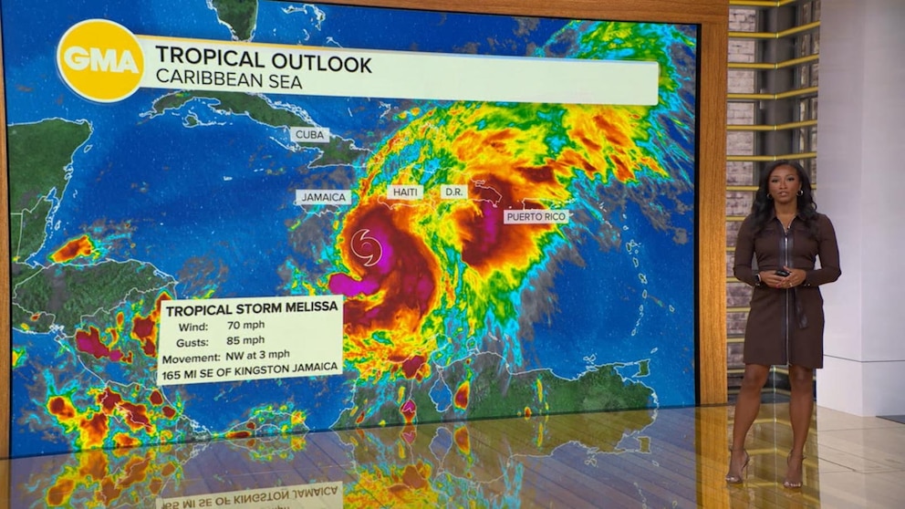 Video Tropical Storm Melissa gaining strength in the Caribbean - ABC News