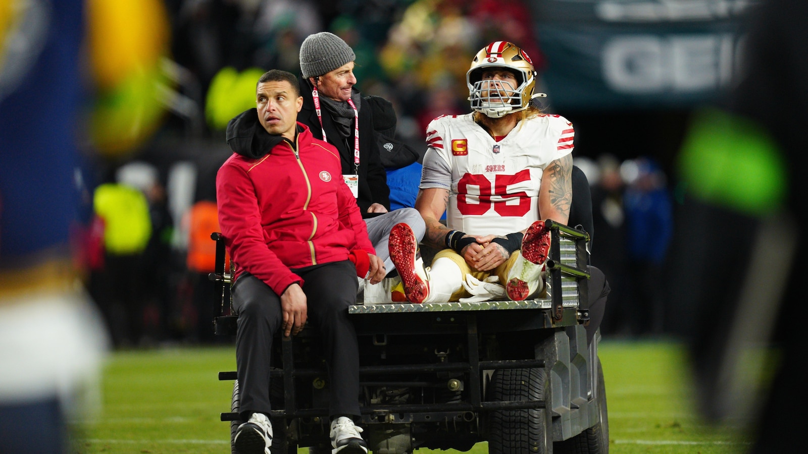49ers' George Kittle tears Achilles tendon in playoff win over Eagles ...