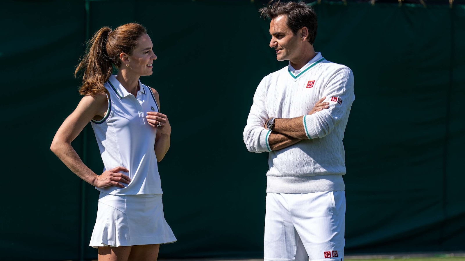 Princess Kate takes on tennis legend Roger Federer to celebrate ...