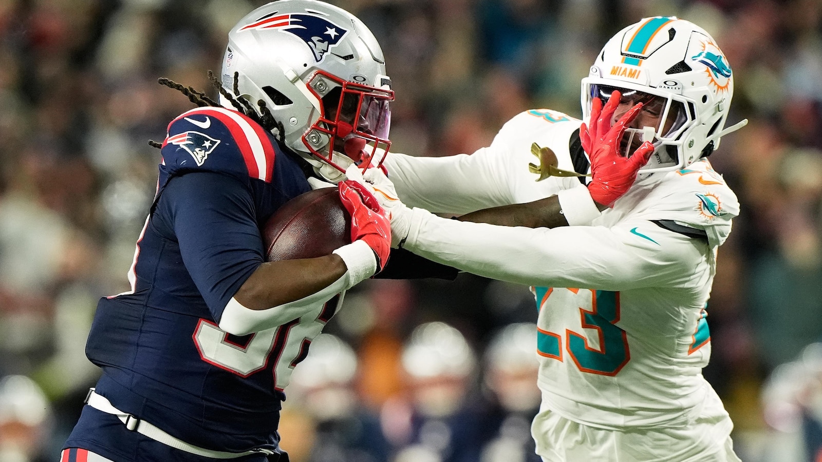 Rhamondre Stevenson scores 3 TDs and playoff-bound Patriots beat ...