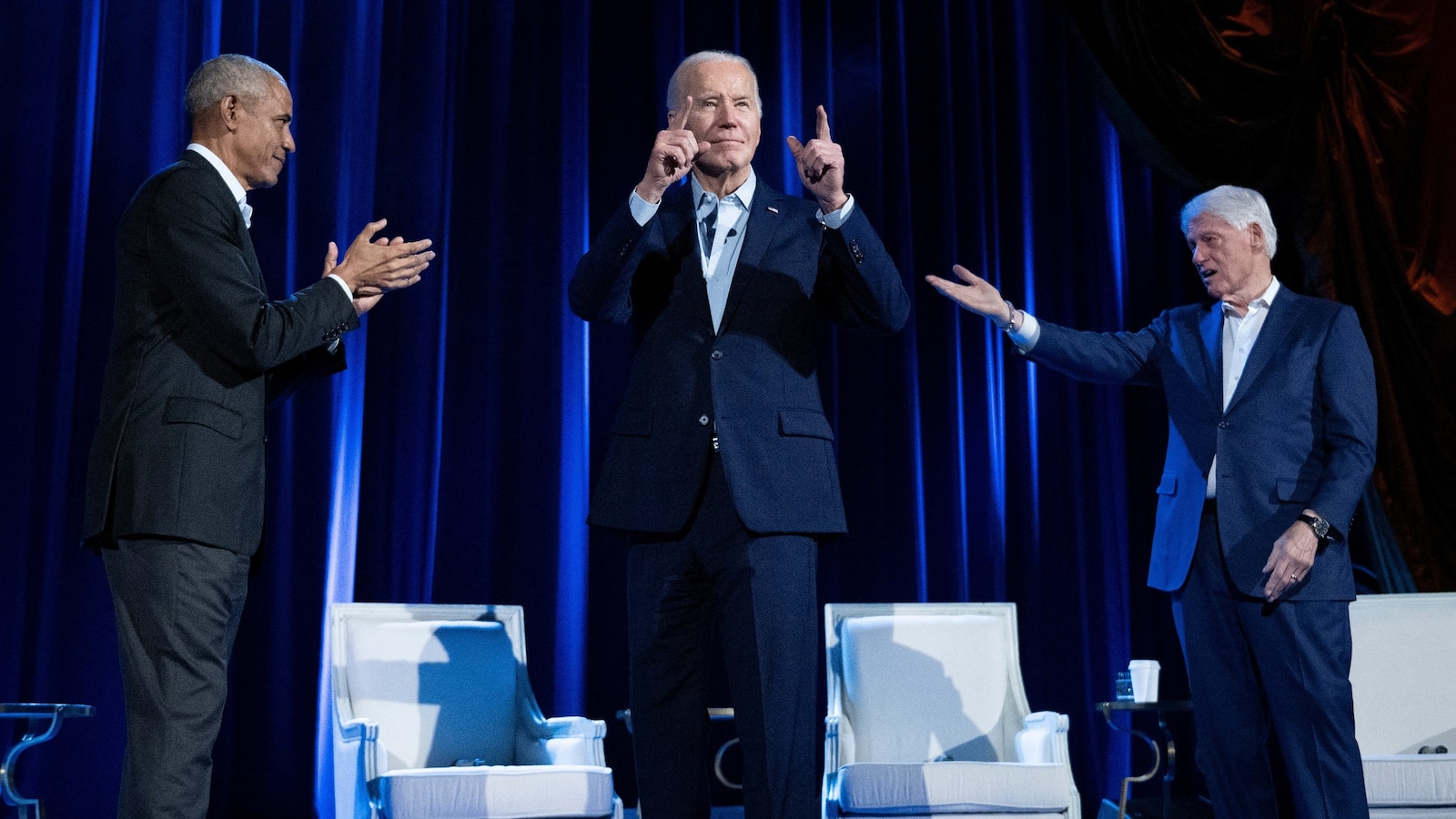 Biden fundraiser with Obama, Clinton sees jokes and some protests over ...