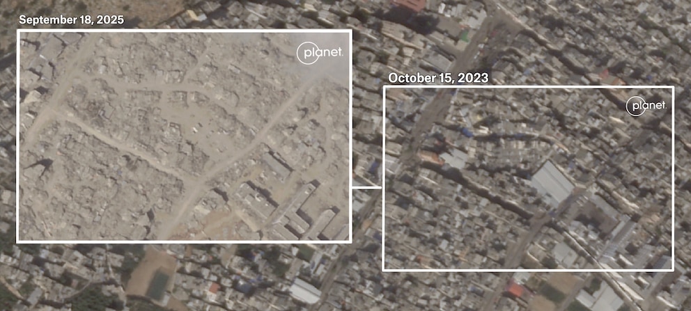 Satellite images show extent of destruction in Gaza after 2 years of ...