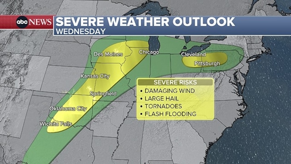 50 million people on alert for severe weather from Texas to Michigan ...