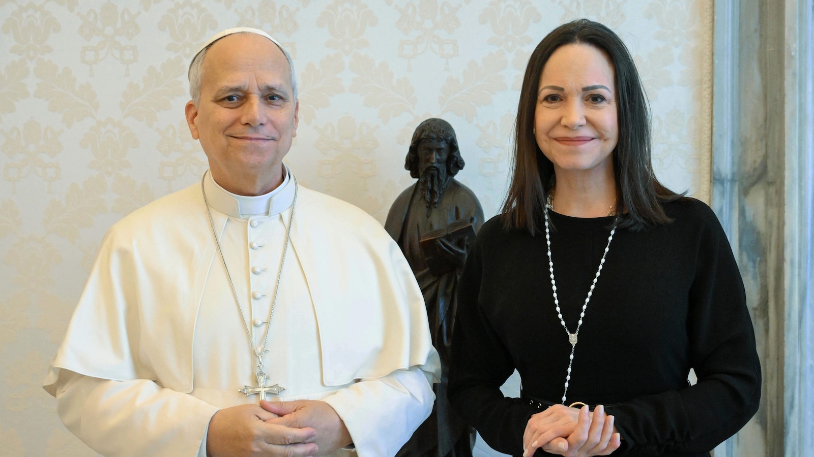 Pope Leo XIV meets with Venezuelan opposition leader María Corina ...