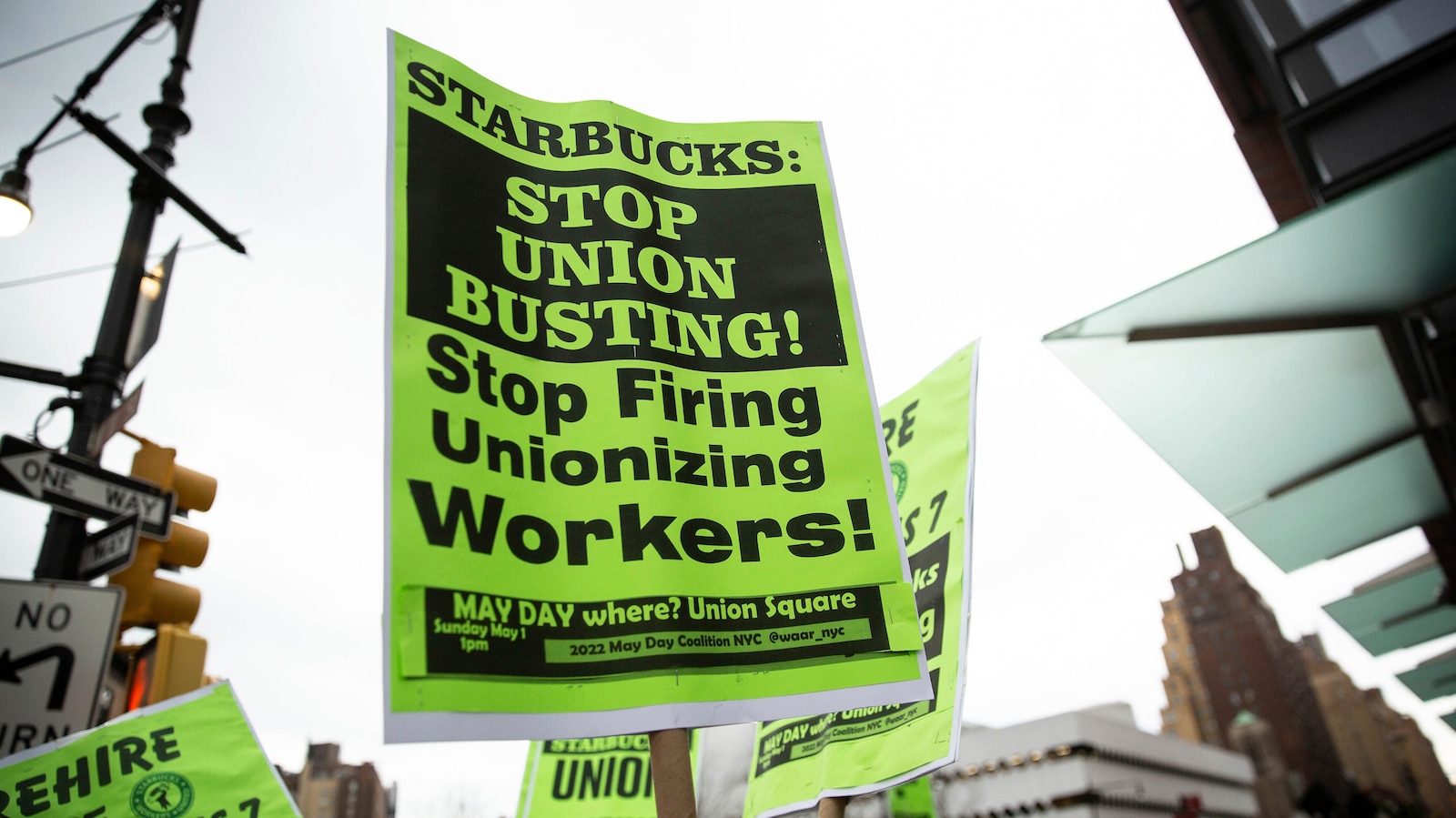 'It's degrading': Starbucks workers launch strike on Red Cup Day in ...