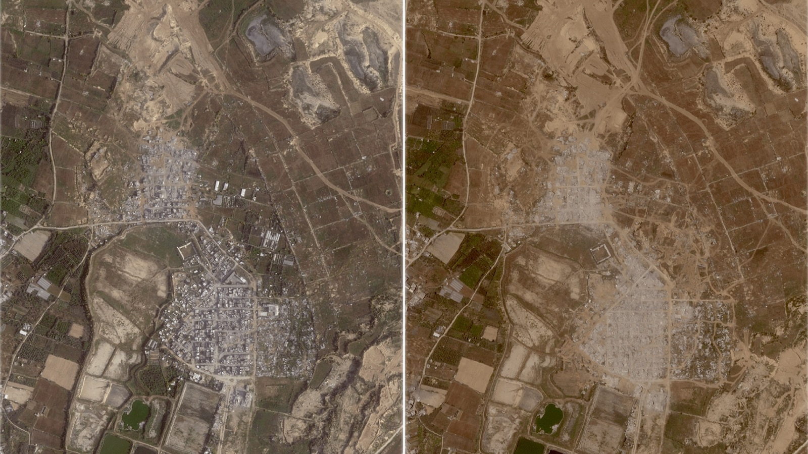 Satellite images show northern Gaza village leveled - ABC News