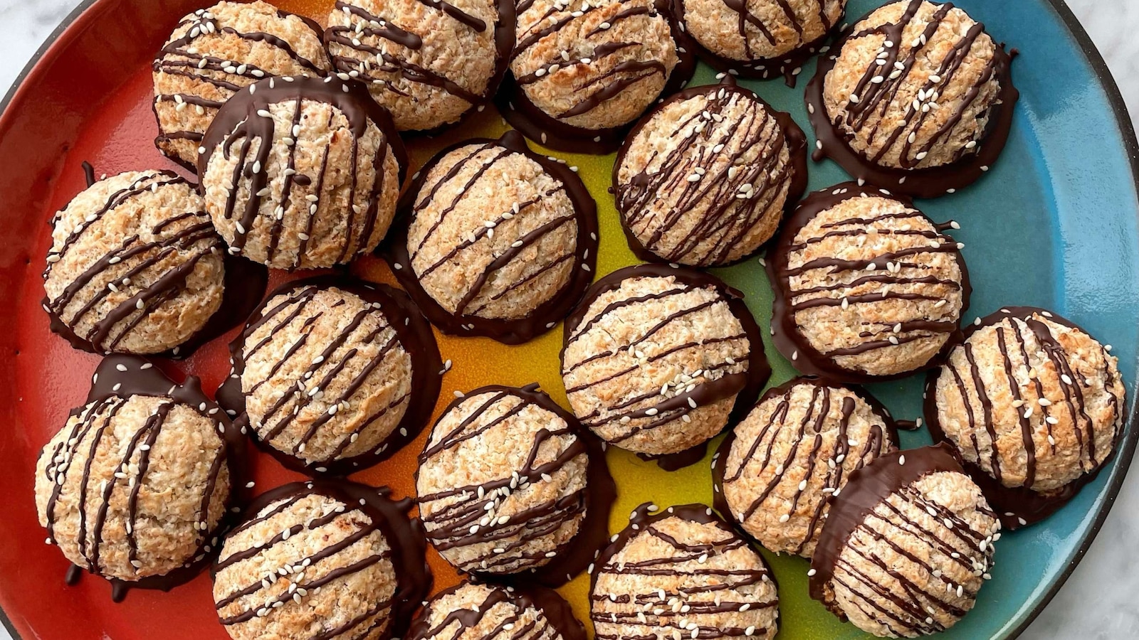 Chocolate-tahini coconut macaroon recipe from Jake Cohen - ABC News