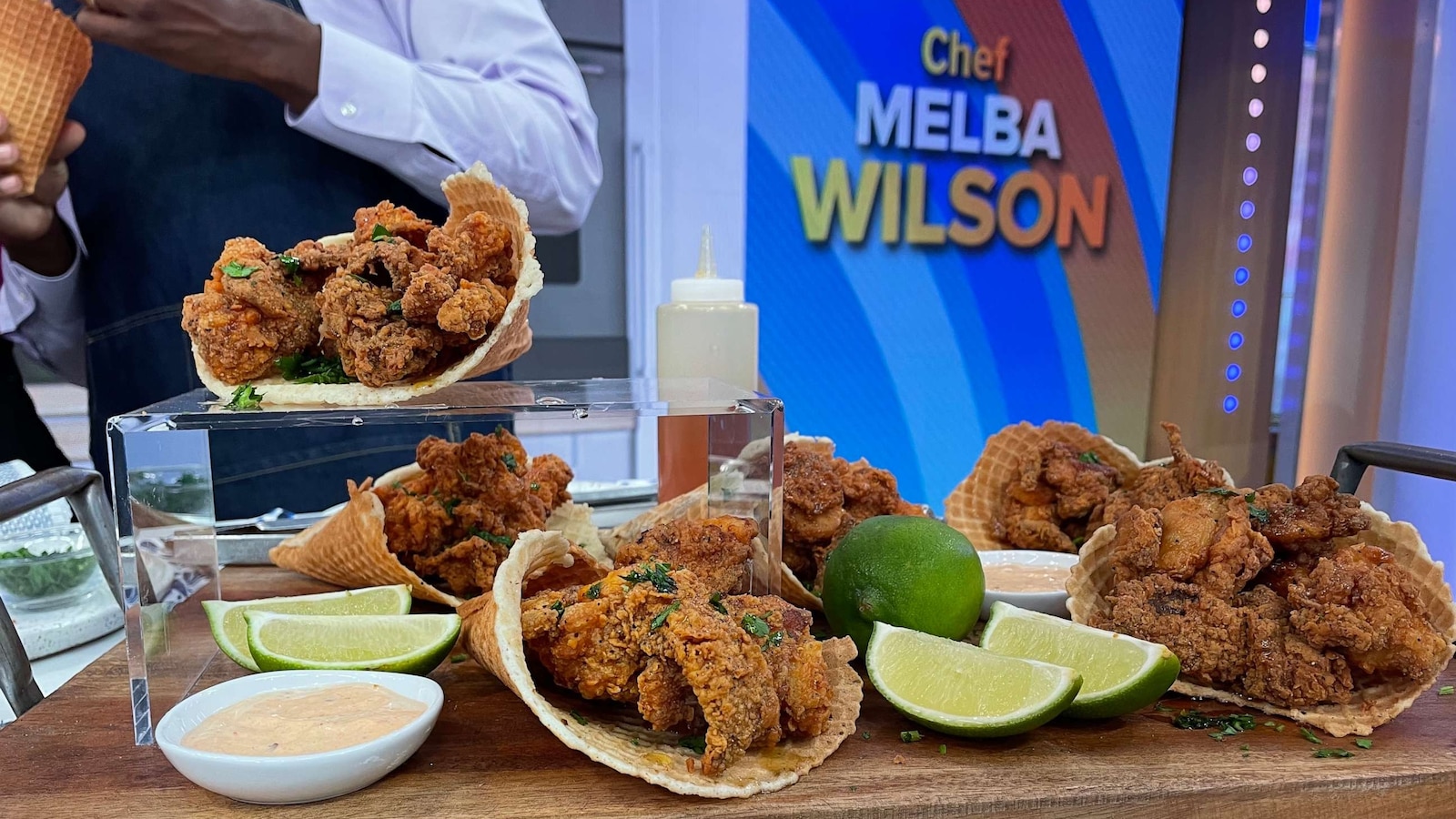 Indulge in Melba Wilson's fried chicken and waffle cone recipe - ABC News