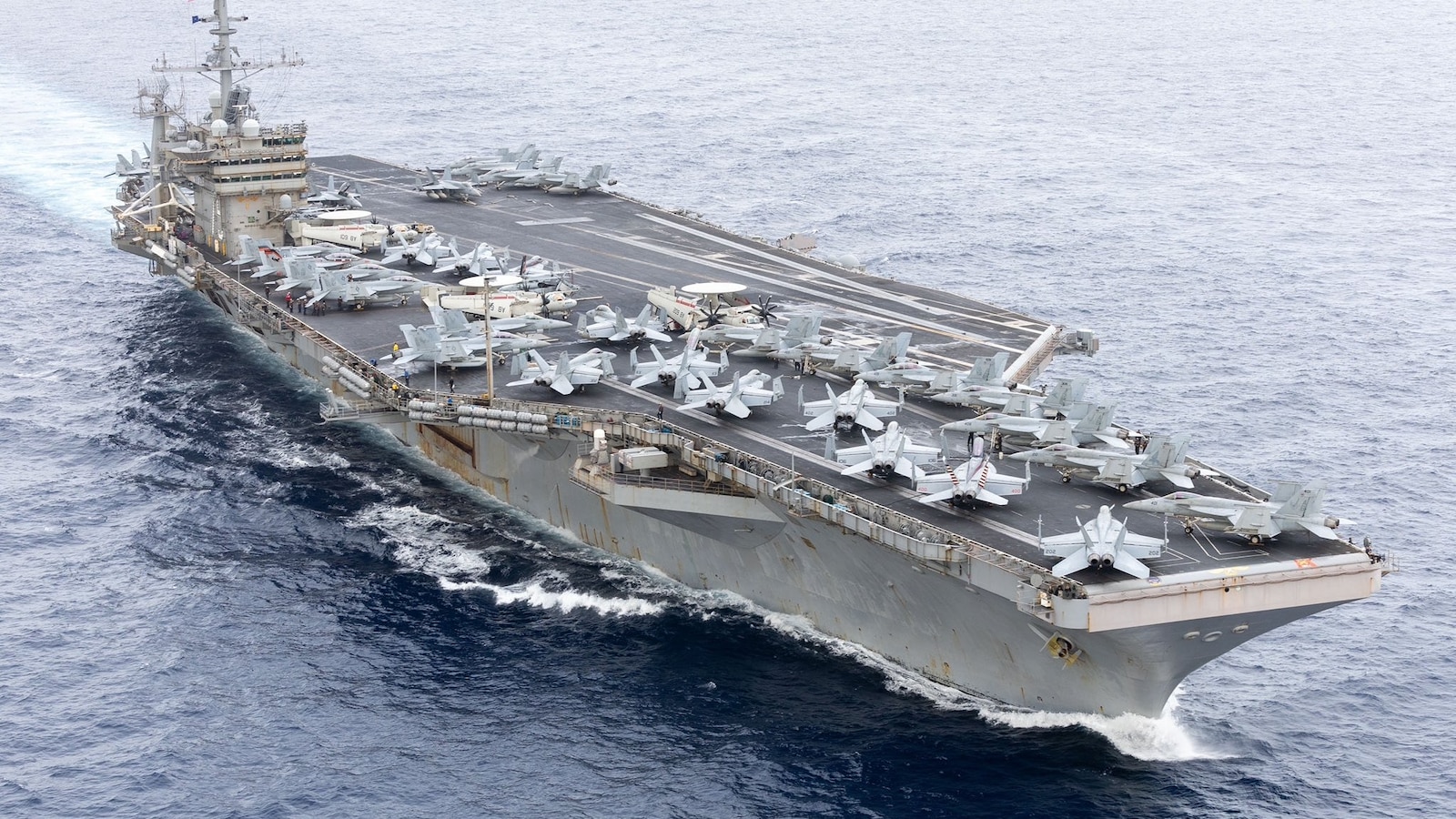 US aircraft carrier strike group arrives in Middle East - ABC News