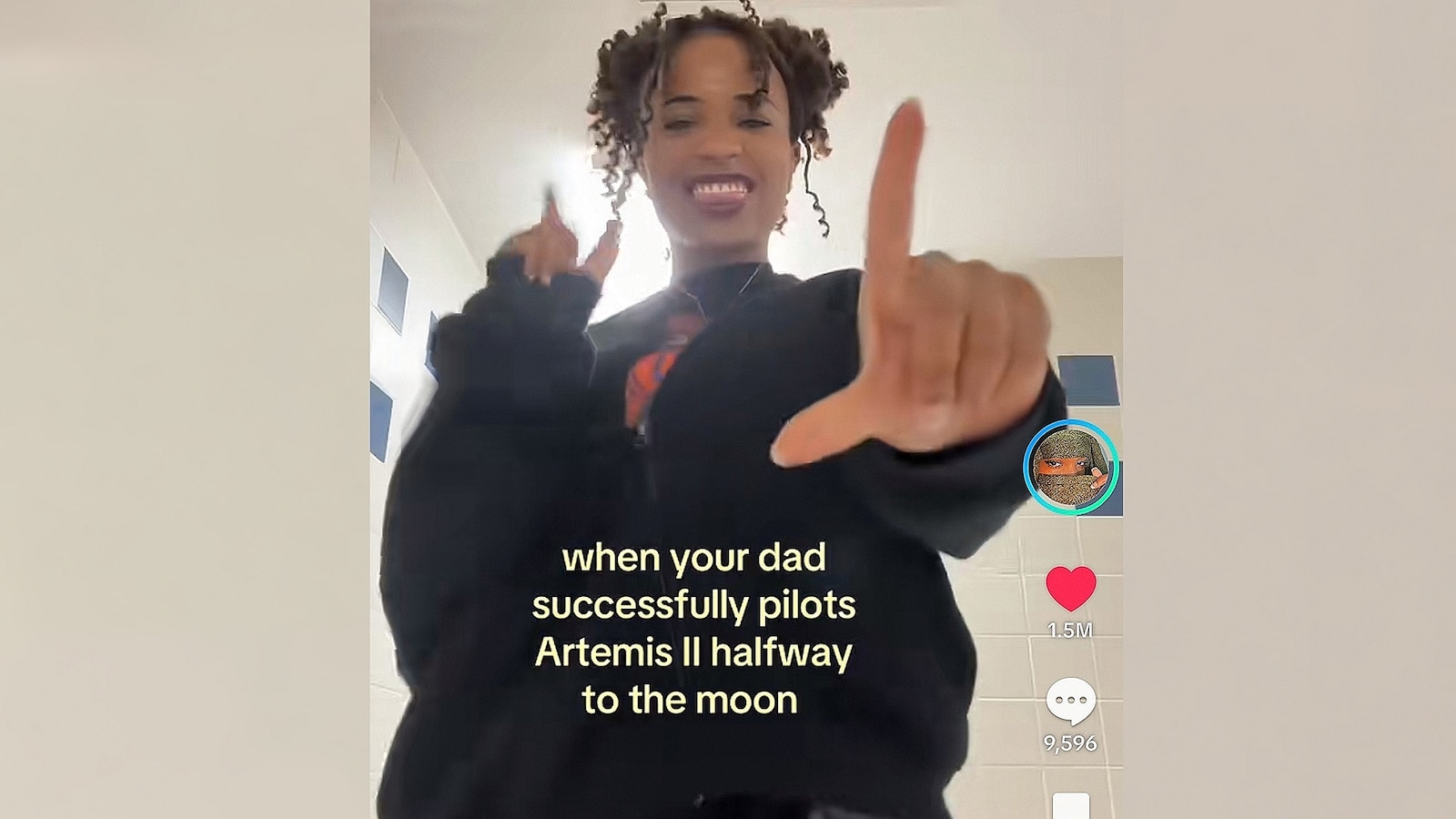 Artemis II pilot Victor Glover's daughter goes viral celebrating dad's ...