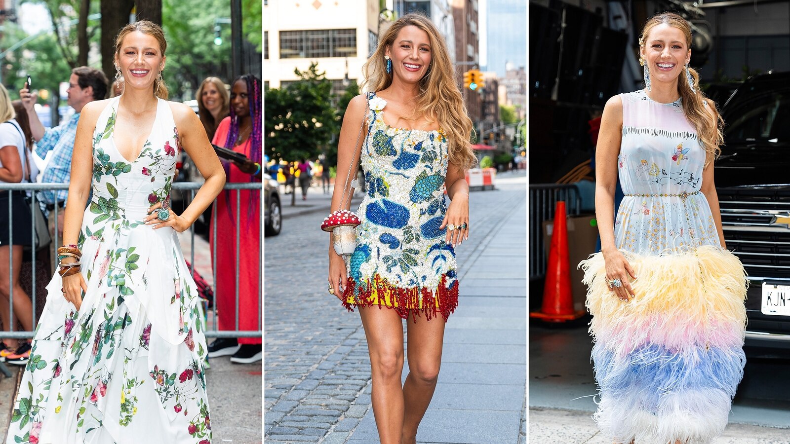 Blake Lively blooms through NYC wearing 3 floral looks in 1 day - ABC News