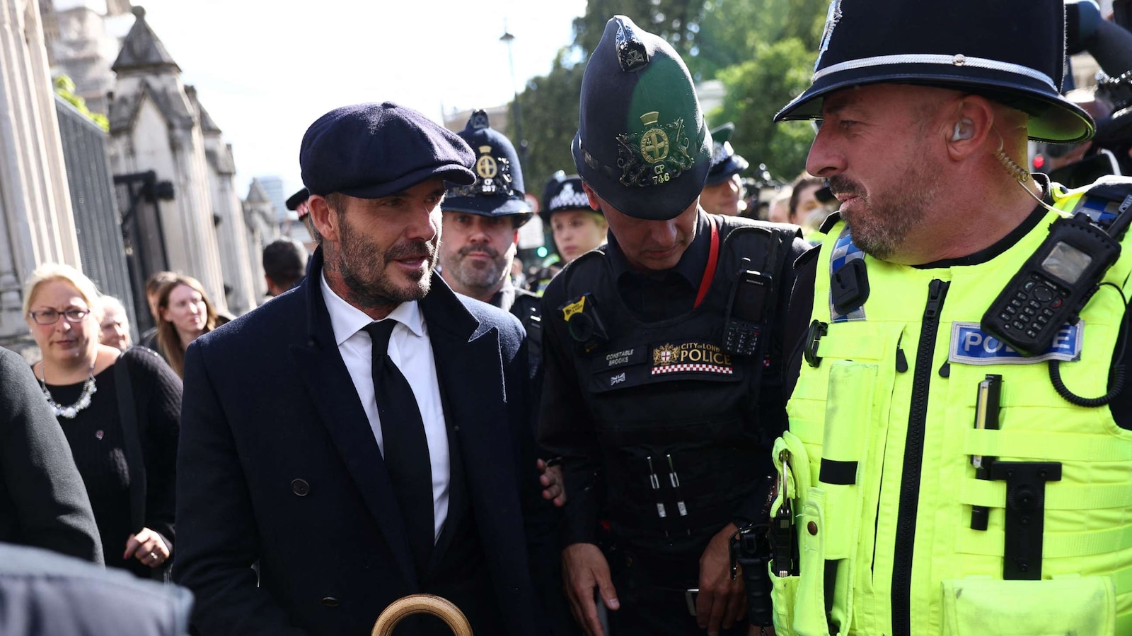 David Beckham stands in queue to pay respects to Queen Elizabeth II ...